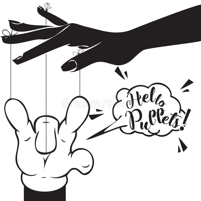 Greetings from the Puppeteer Stock Vector - Illustration of vector ...