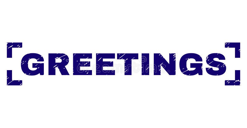 Grunge Textured GREETINGS Stamp Seal between Corners Stock Vector ...