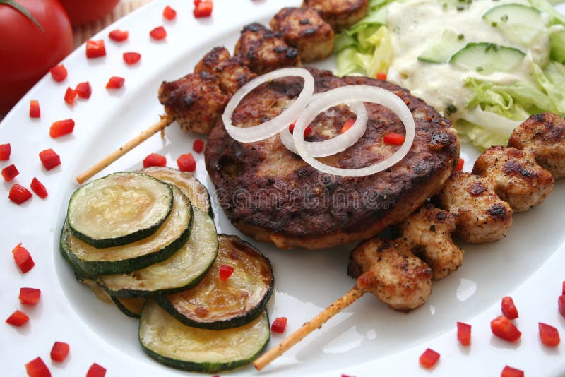 Greg food stock photo. Image of healthy, zucchinis, tzaziki - 6304906