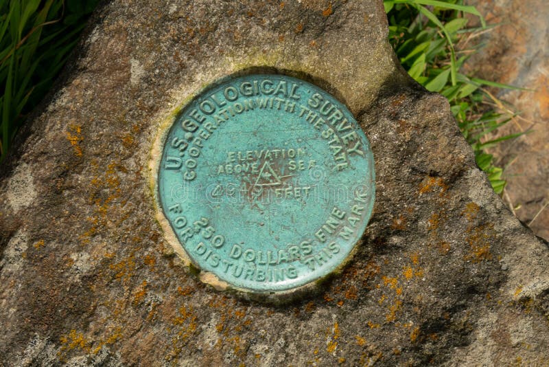 Gregory Bald Survey Marker stock photo. Image of nature - 126135634