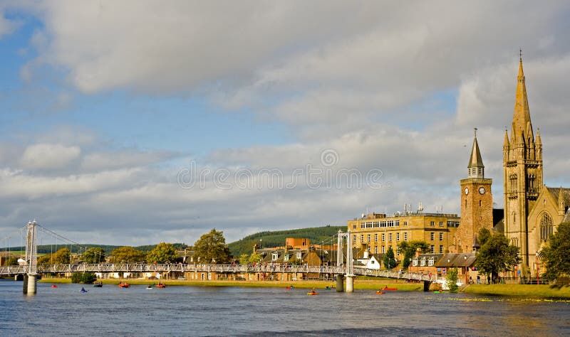 Greig Street Bridge Inverness. Stock Photo - Image of scotland ...