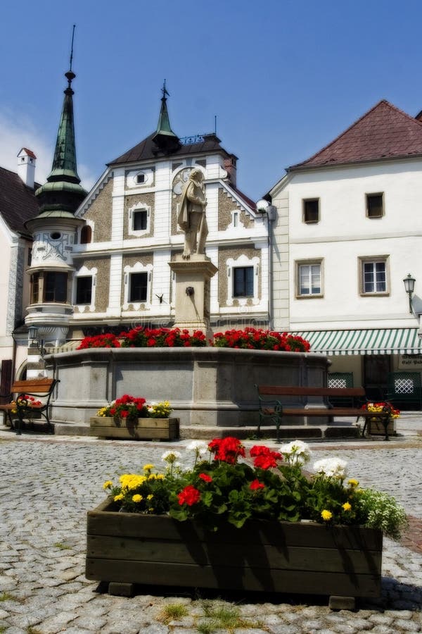 Grein, Austria stock image. Image of grein, danube, center - 2013519