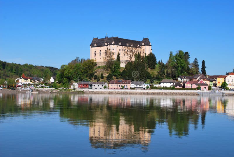Grein, Upper Austria, Austria. Stock Image - Image of water, donau ...