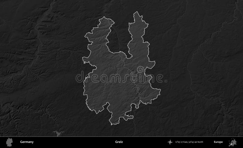 Greiz Highlighted, Germany. Grayscale Stock Illustration - Illustration ...