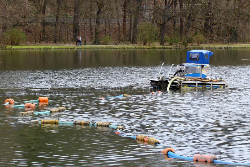 Greiz, Germany - March 27, 2024: a Compact Floating Dredger Designed ...