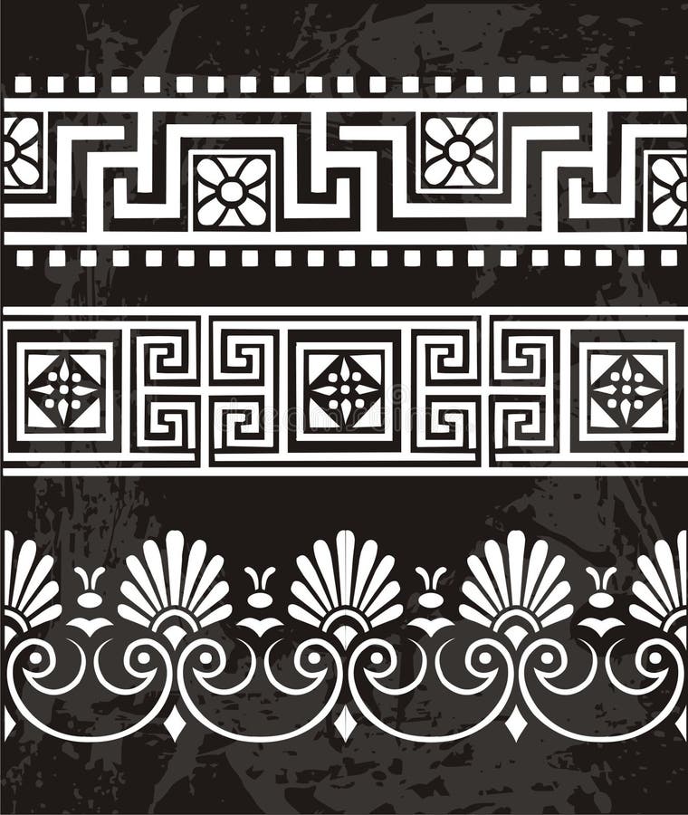Vector Frieze with Greek Ornament (Meander) Stock Vector - Illustration ...