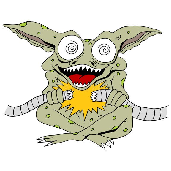 Gremlin stock vector. Illustration of monster, cartoon - 40202517