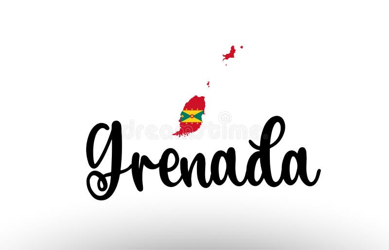 Grenada text with map stock vector. Illustration of silhouette - 3886395