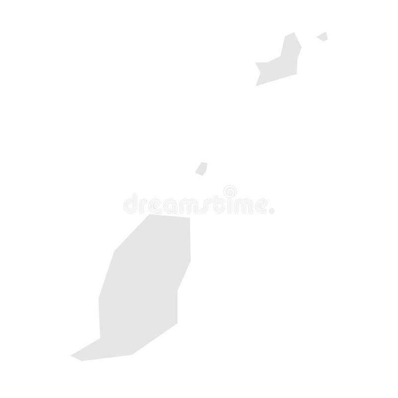 Grenada Simplified Vector Outline Map Stock Vector - Illustration of ...