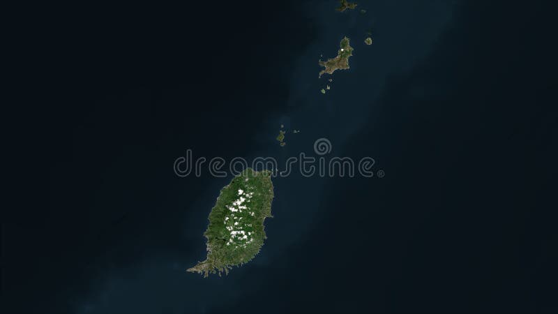 Grenada Highlighted. High-res Satellite Stock Illustration ...