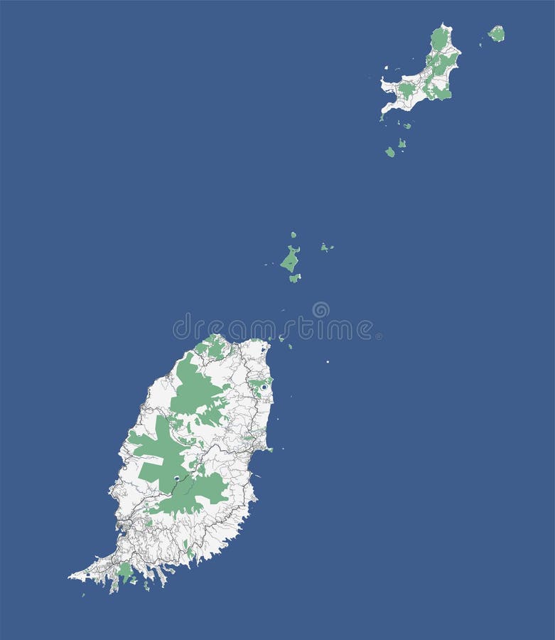 Grenada islands map stock vector. Illustration of tourism - 261105929