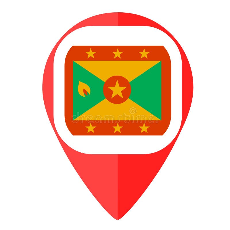 Grenada Pin Marker Pointer Locator Stock Image - Illustration of ...