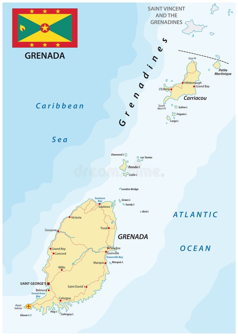 Grenada Map Stock Illustrations – 1,740 Grenada Map Stock Illustrations ...