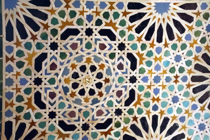 Islamic Patterns on the Wall of the Alhambra Stock Photo - Image of ...