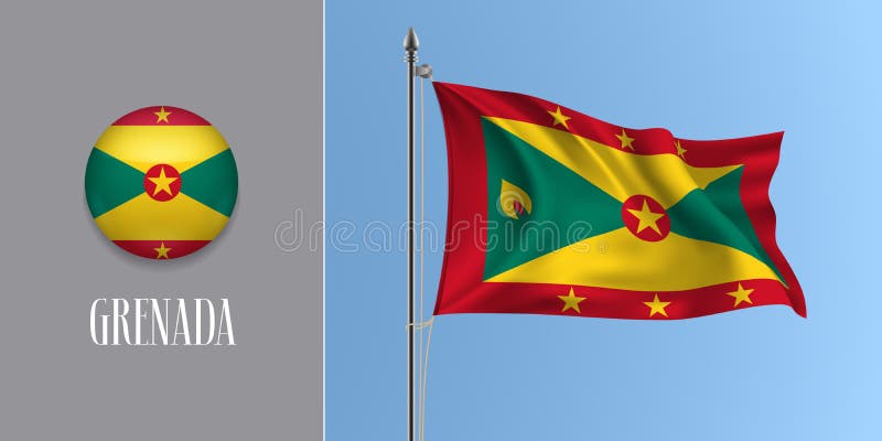 Grenada Flagpole Stock Illustrations 1 728 Grenada Flagpole Stock