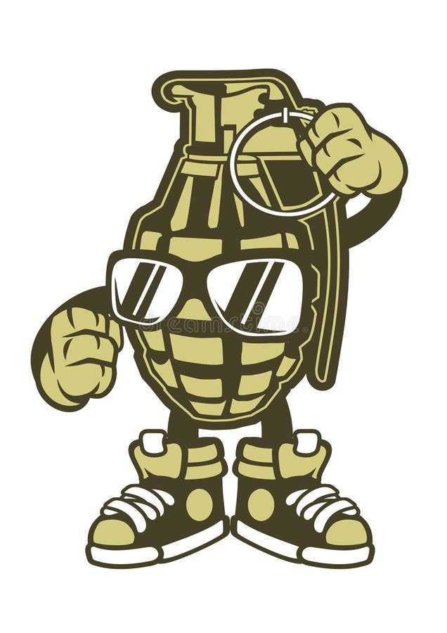 Grenade art stock illustration. Illustration of poster - 323001361