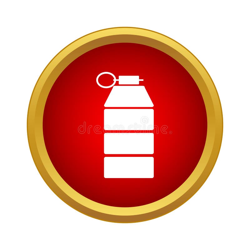 Grenade Icon in Simple Style Stock Illustration - Illustration of ...