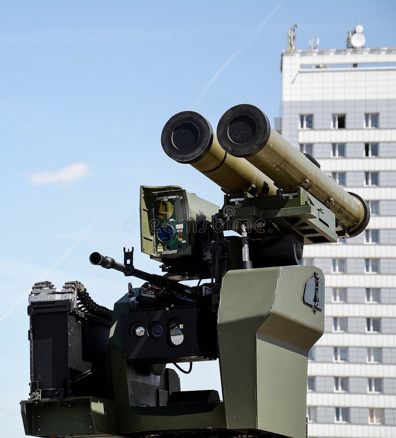 Grenade Launcher and Machine Gun, Mobile Installation for Warfare Stock ...