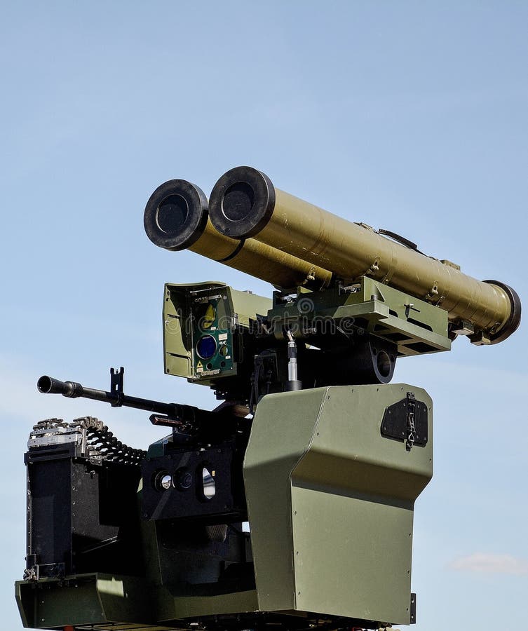 Grenade Launcher and Machine Gun, Mobile Installation for Warfare Stock ...