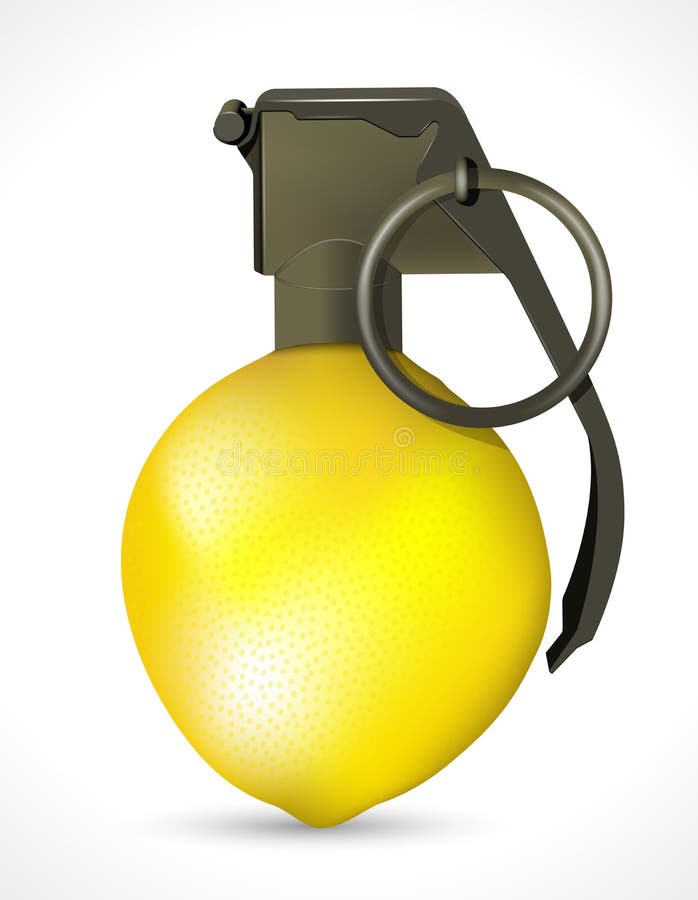 Lemon with bomb wick stock illustration. Illustration of citrus - 131833685