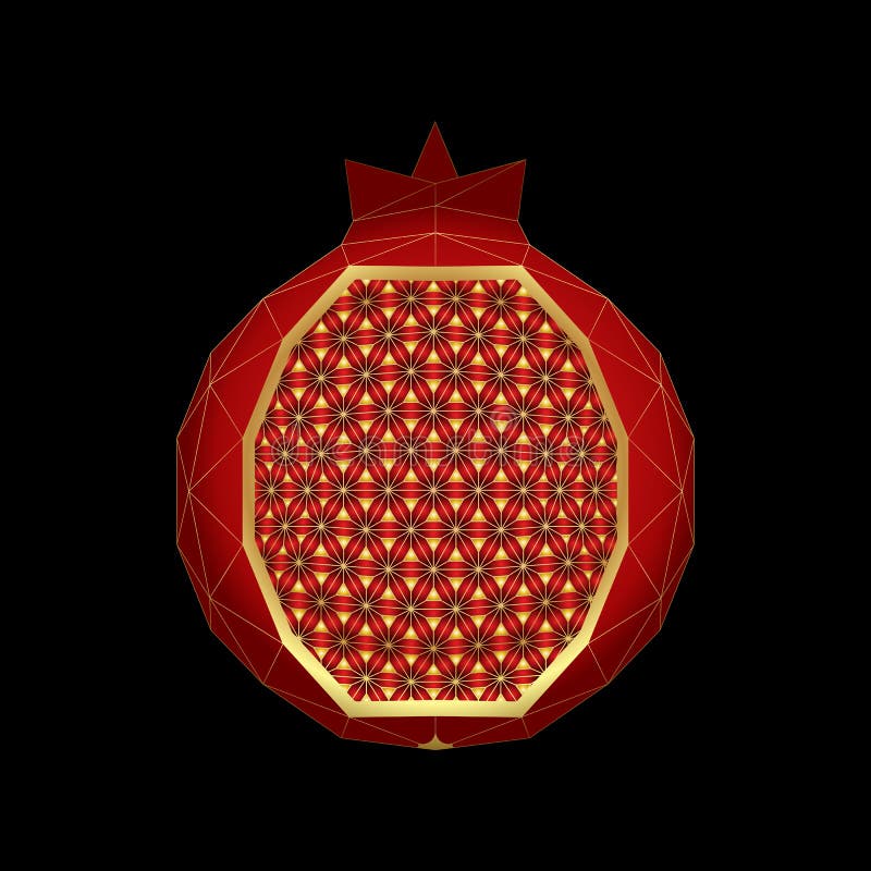 Grenade Stylisée Avec La Structure De Polygone Illustration de Vecteur ...