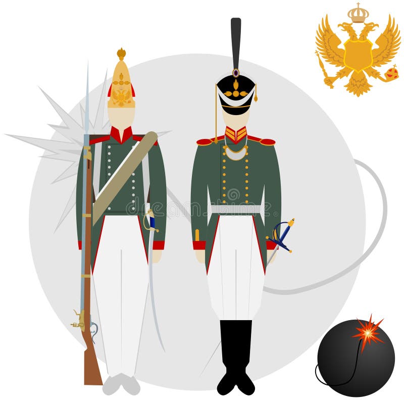 Grenadier vektor illustrationer. Illustration av soldat - 74939928