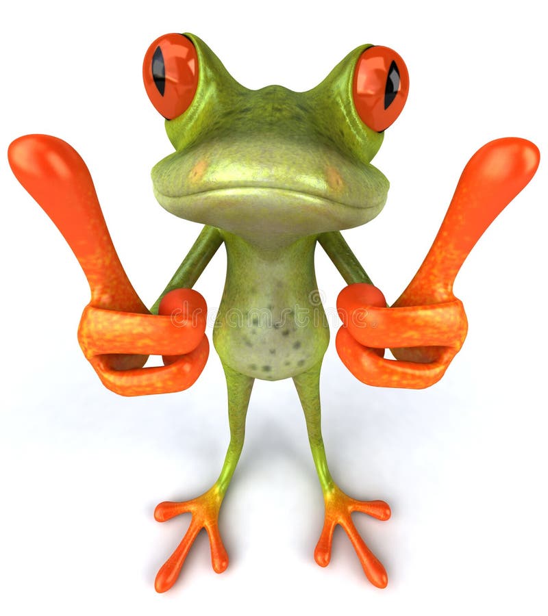 Grenouille drôle illustration stock. Illustration du illustration - 5821775