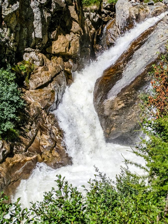 Little River in an Alpine Valley Stock Photo - Image of brown ...