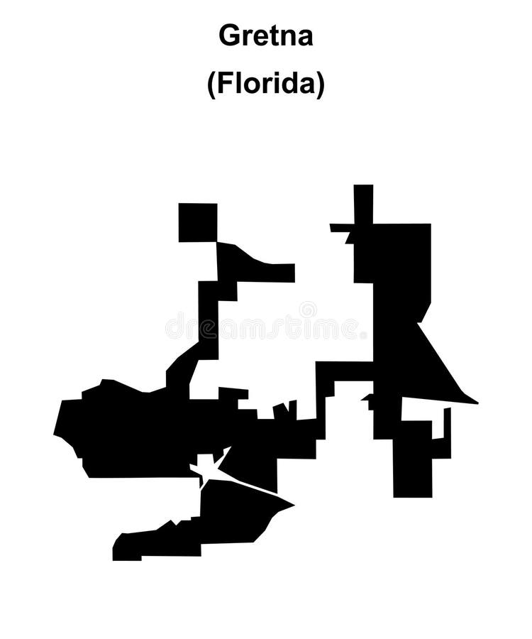 Gretna outline map stock vector. Illustration of region - 386148542