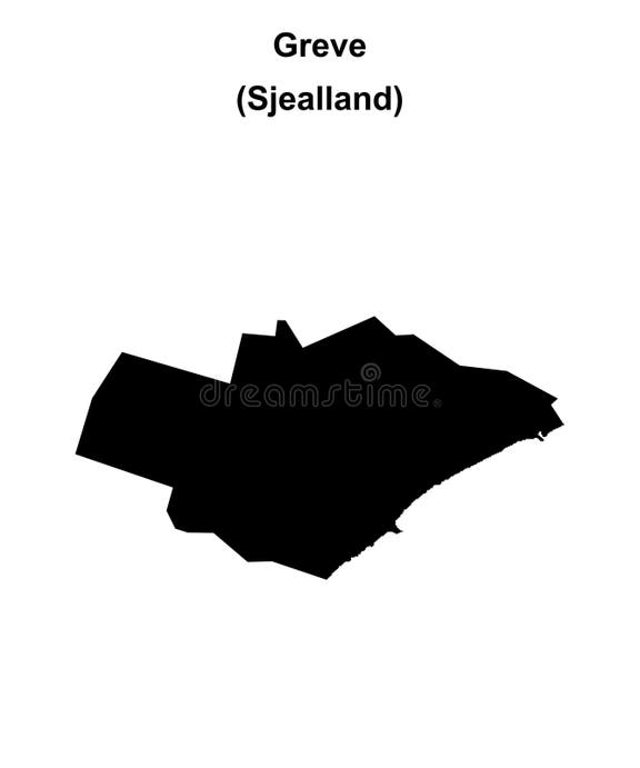 Greve outline map stock vector. Illustration of shape - 371638948