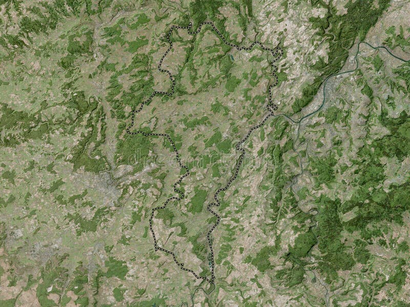 Grevenmacher, Luxembourg. High-res Satellite. No Legend Stock ...