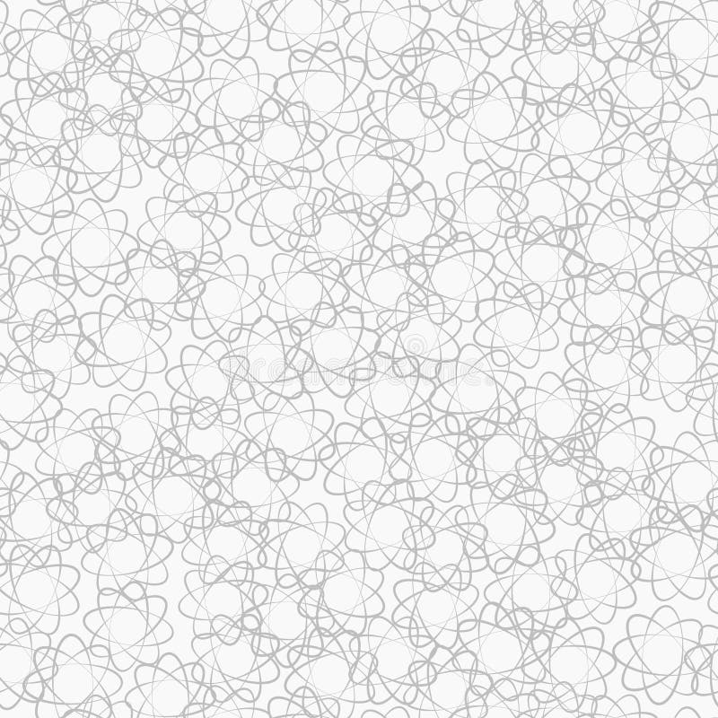 Grey Abstract Atomic Pattern. Vector Seamless Background Stock Vector ...