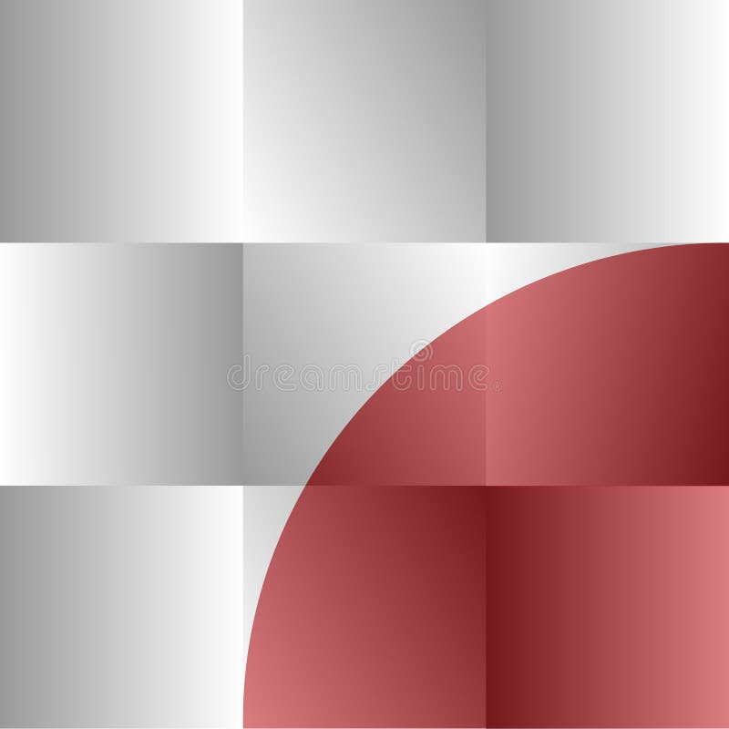Grey Abstract Background with Part of a Red Circle Stock Vector ...