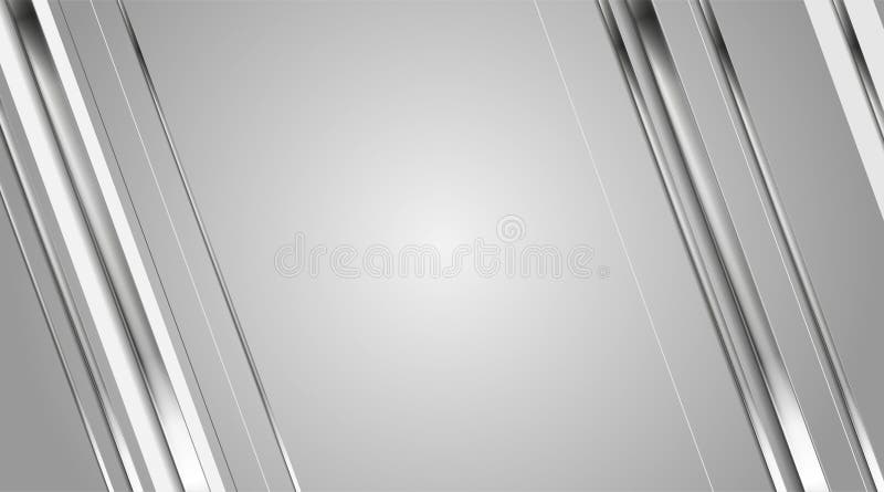 Grey Abstract Hi-tech Minimal Background with Metallic Stripes Stock ...
