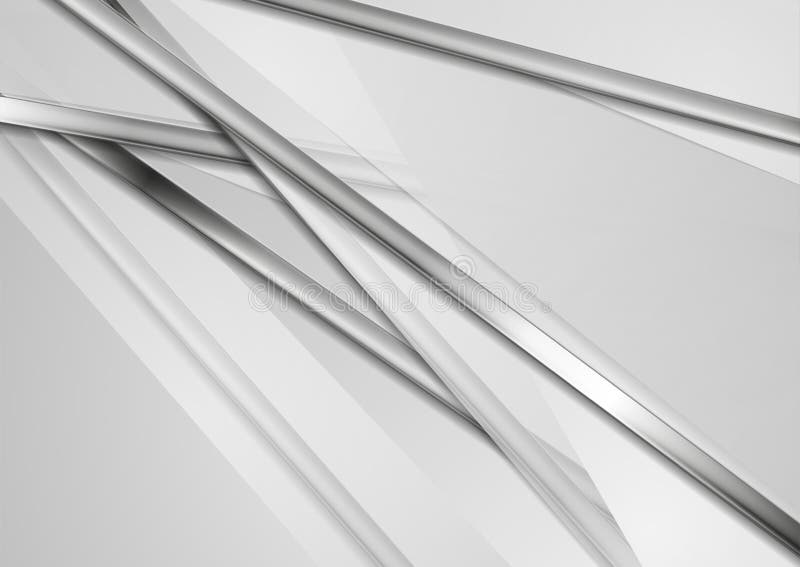 Grey Abstract Background with Metallic Stripes Stock Vector ...