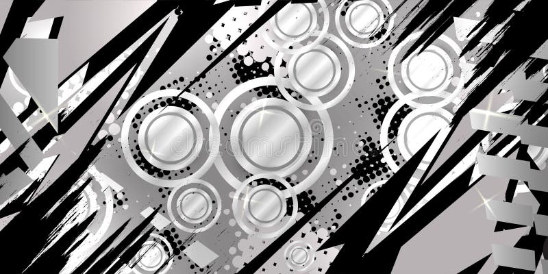 Grey Abstract Racing Background with Silver Metallic Circle Object ...