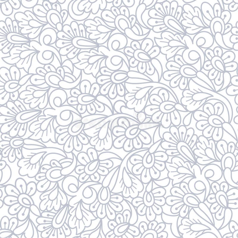 Grey Abstract Seamless Pattern Stock Vector - Illustration of flower ...