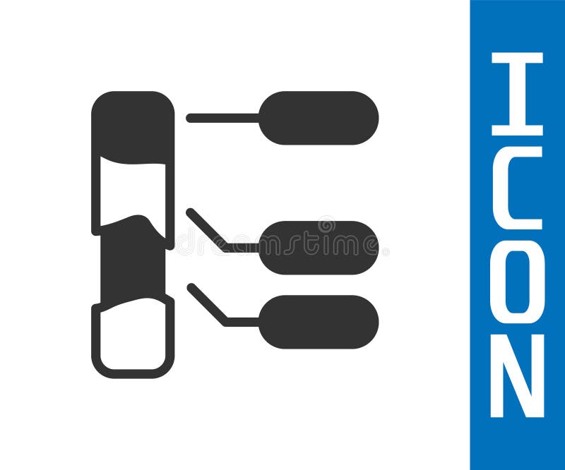 Grey Agricultural Soil Test and Results Icon Isolated on White ...