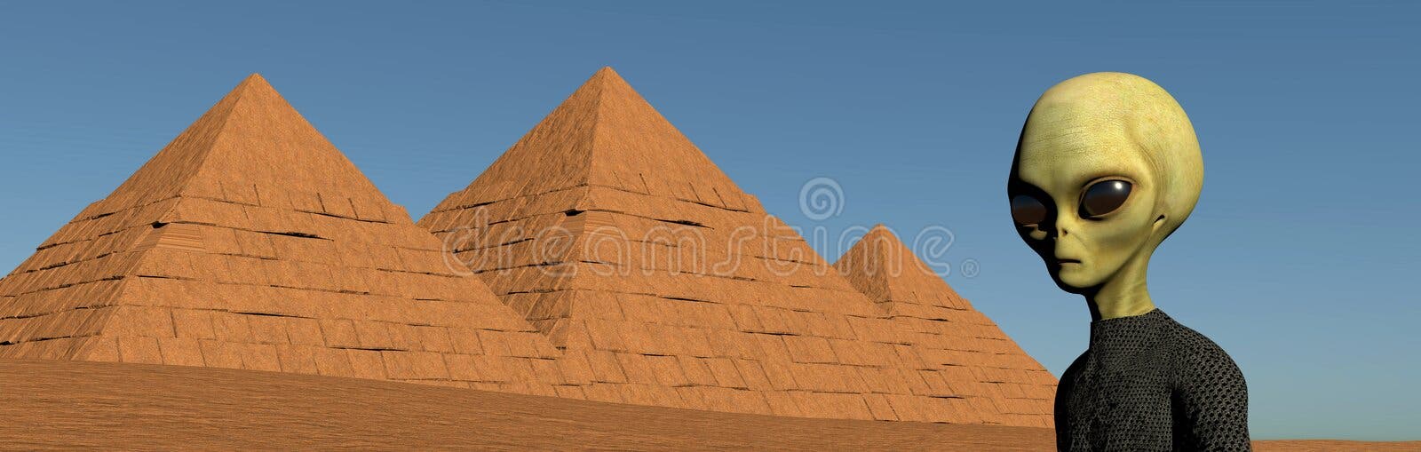 Alien Pyramid Hyeroglyphs Spaceship UFO Over Pyramids. Aliens and ...