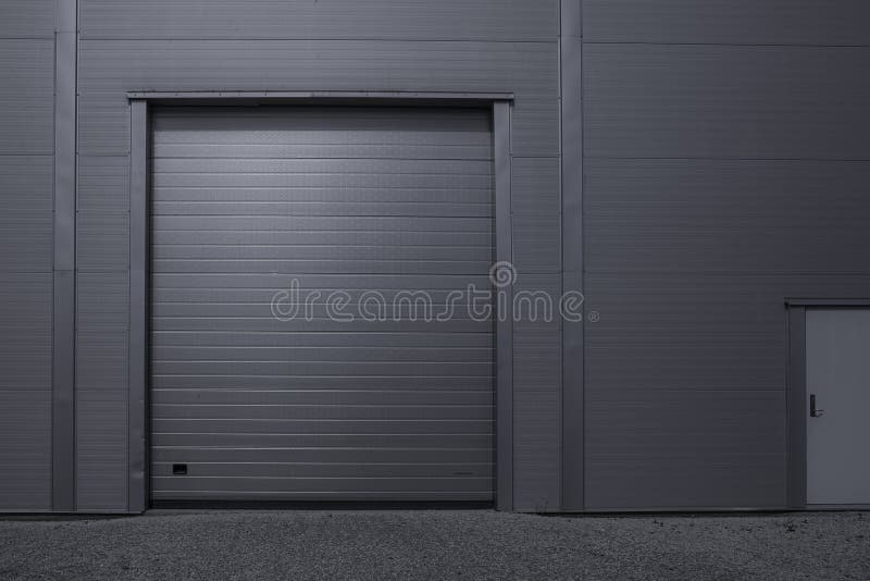 Grey Aluminium Shutter Doorway Stock Photo - Image of 2021, rollup ...