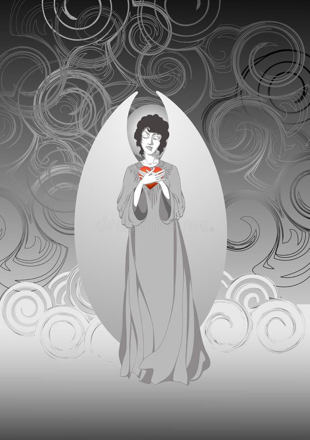 Grey angel stock vector. Illustration of person, pattern - 12350162