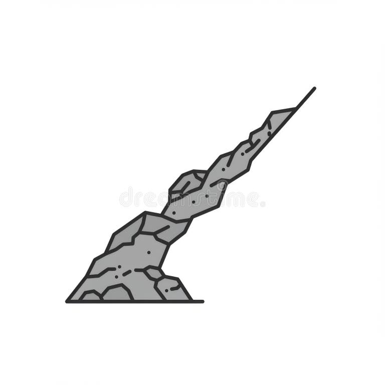 Grey Angular Rock Formation Illustration Stock Illustration ...