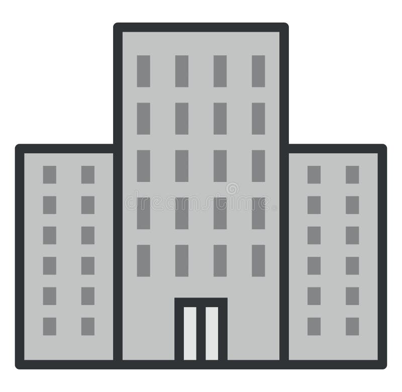 Grey Apartment Building, Icon Stock Vector - Illustration of texture ...