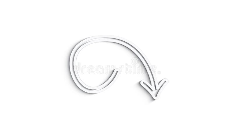 Grey Arrows Line Icon on White Background. Front View Stock Video ...