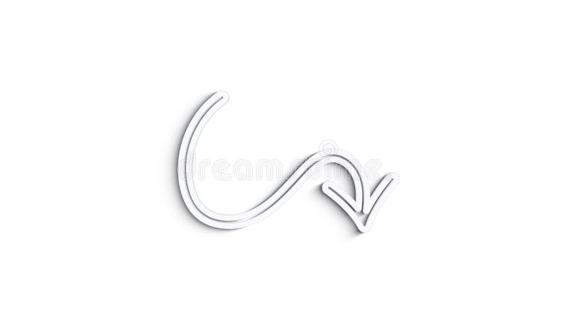 Grey Arrows Line Icon on White Background. Front View Stock Footage ...