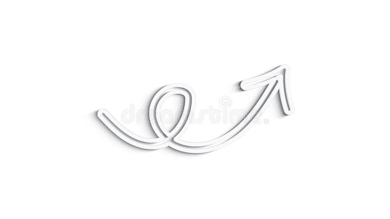 Grey Arrows Line Icon on White Background. Front View Stock Footage ...