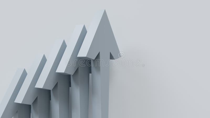 Grey Arrows Pointing Up: a Symbol of Success and Profits with Copy ...