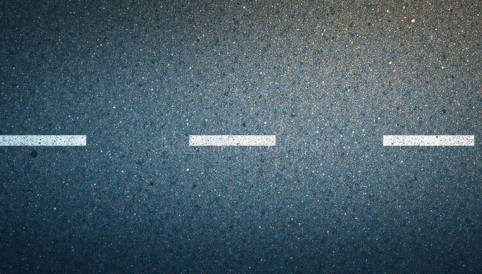 Grey Asphalt Road with White Dashed Lines, Top View, Design, Pavement ...