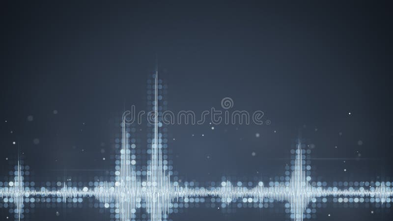 Grey Audio Waveform Equalizer Abstract Techno Background Stock ...