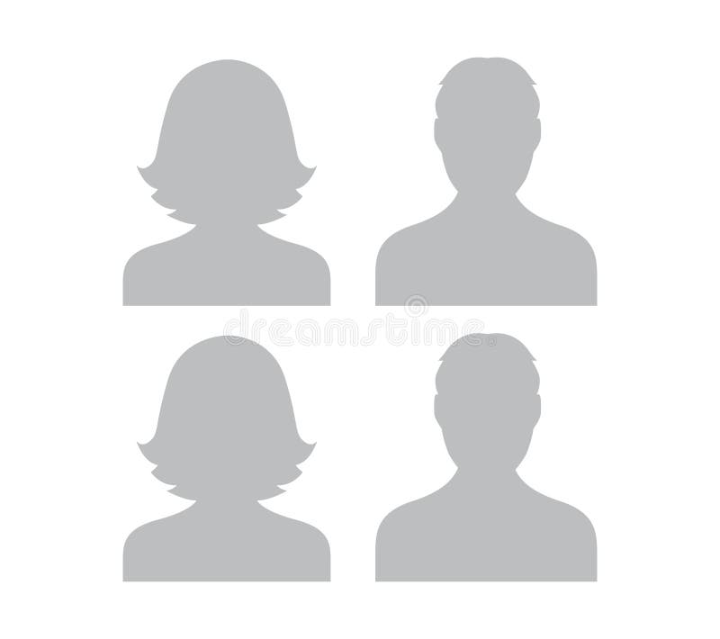 Grey Avatar Set stock vector. Illustration of model, background - 81256519